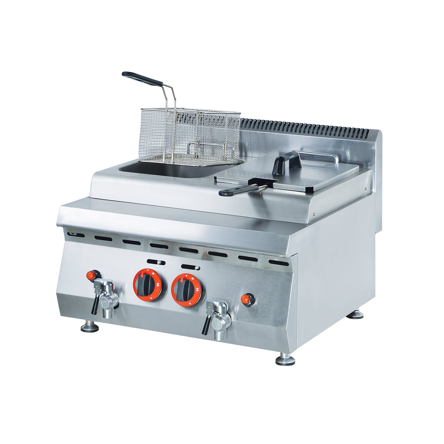 2X8L Stainless Steel Commercial Gas Countertop Fryer TT-WE276