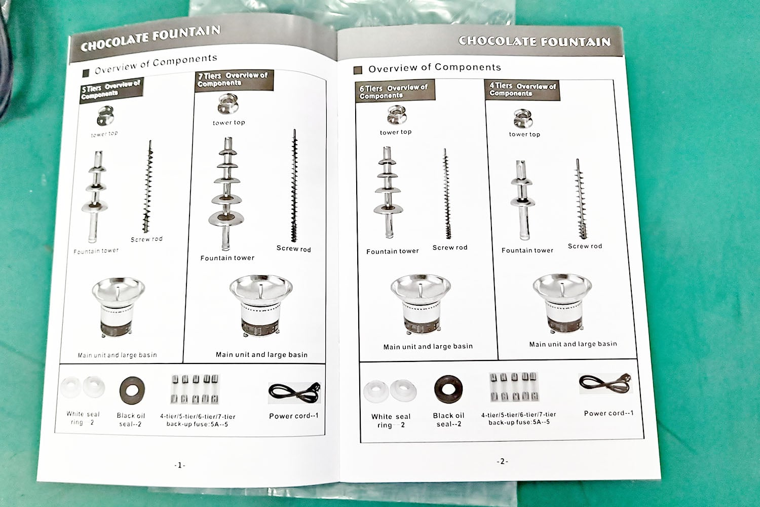 6 Tier Chocolate Fountain for Cheese, Candy, Liqueur TT-CF84K